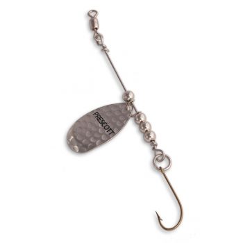 Single Blade Prescott Spinner Panfish Rig in (405) Hammered Nickel ...