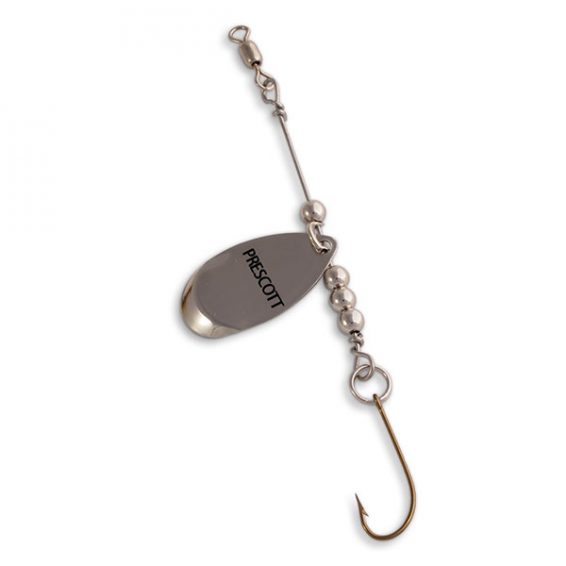 Single Blade Prescott Spinner Panfish Rig in (105) Nickel - Yellow Bird ...